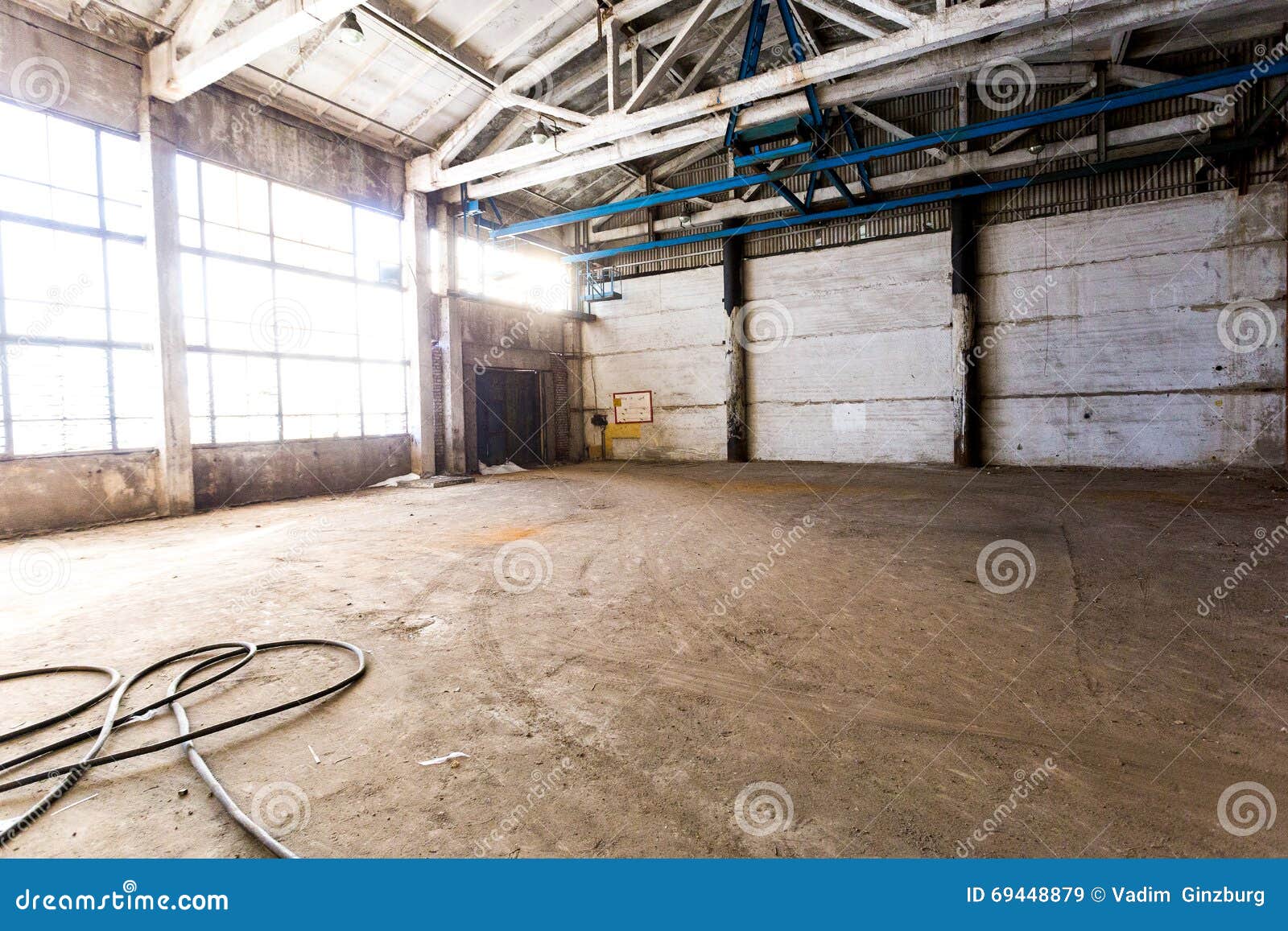 Abandoned Room in an Old Factory Stock Image - Image of floor ...