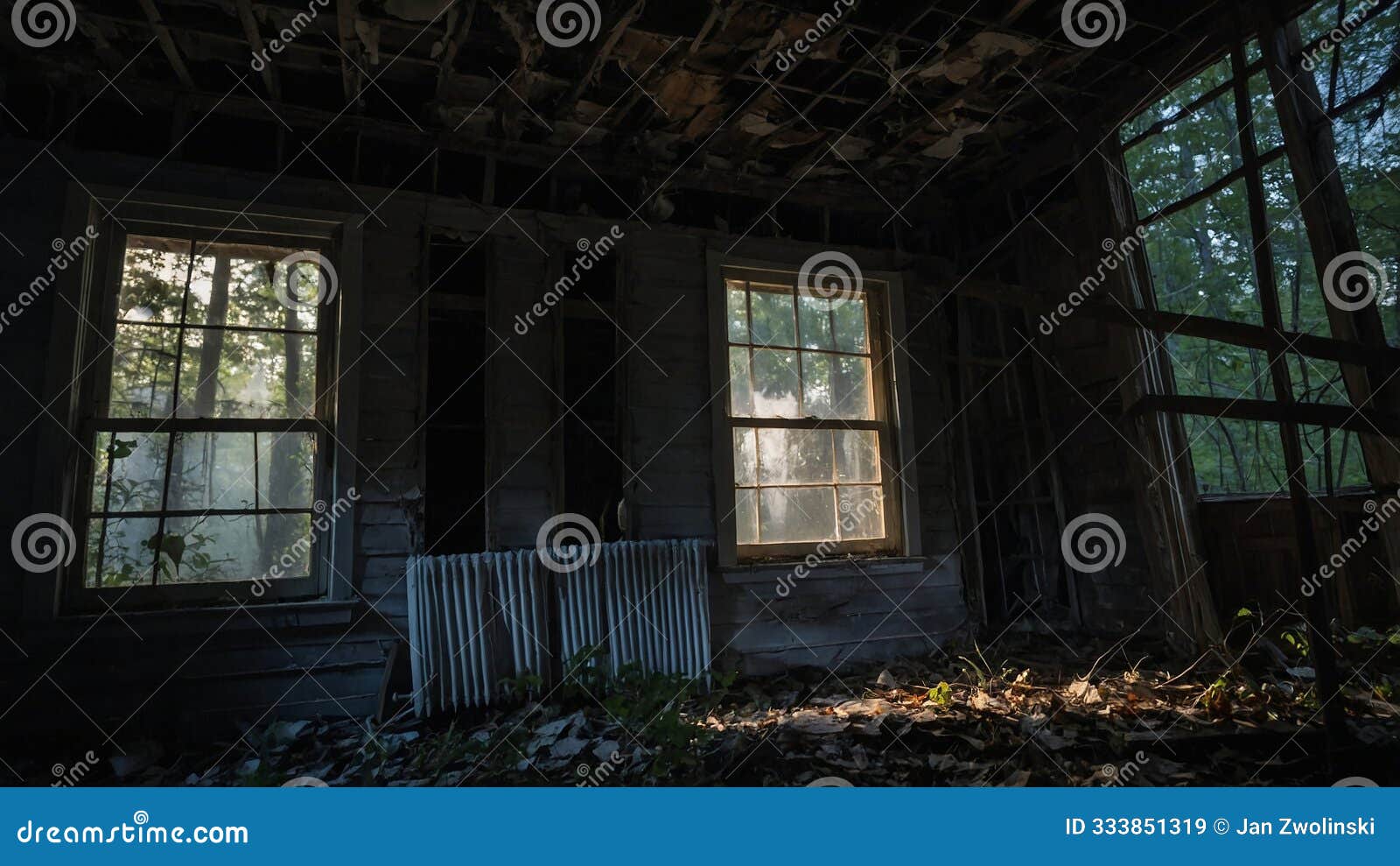 Broken Ceiling And Falling Refrigerator Stock Image | CartoonDealer.com ...