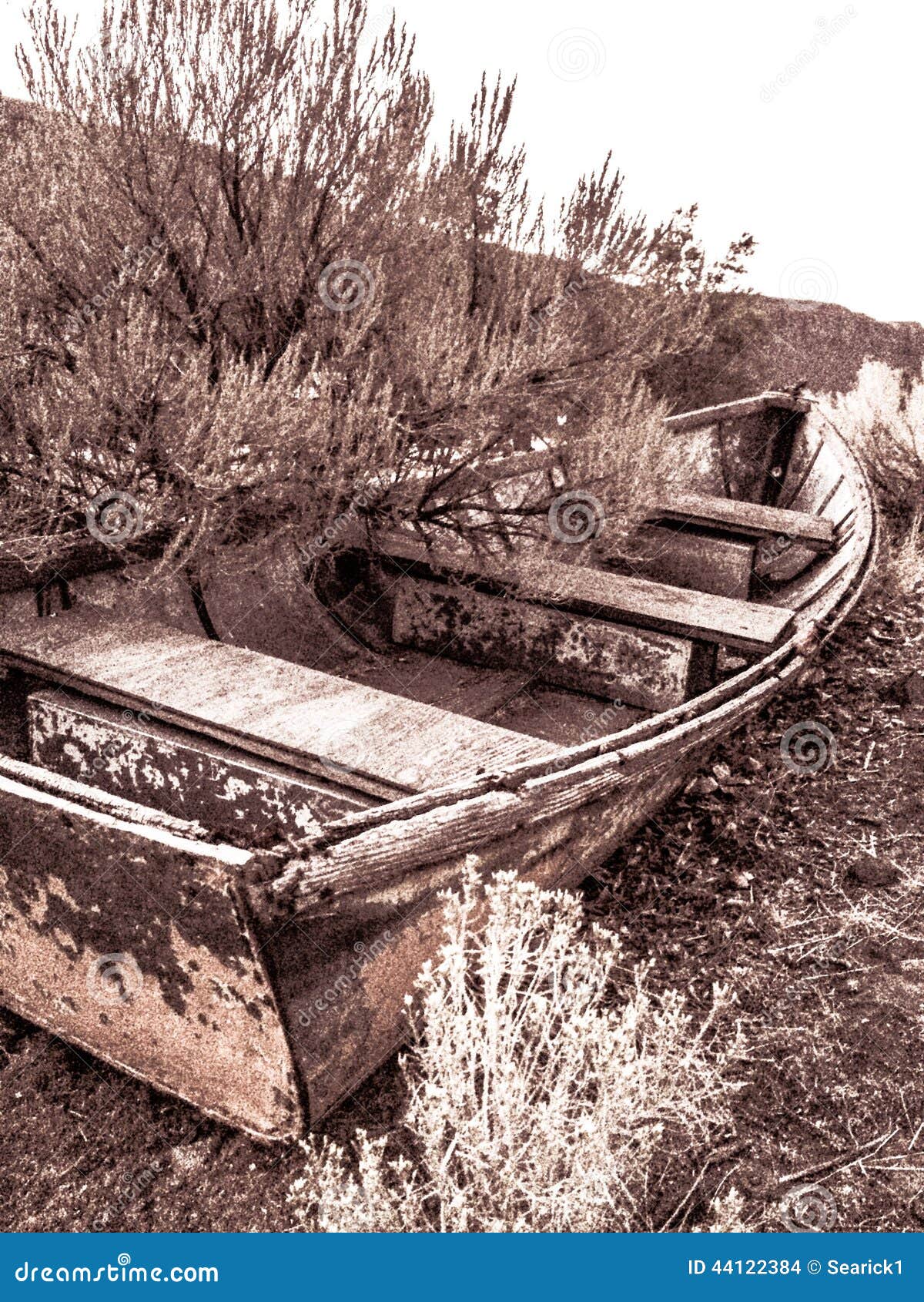 Abandoned row boat stock photo. Image of beach, antique - 44122384