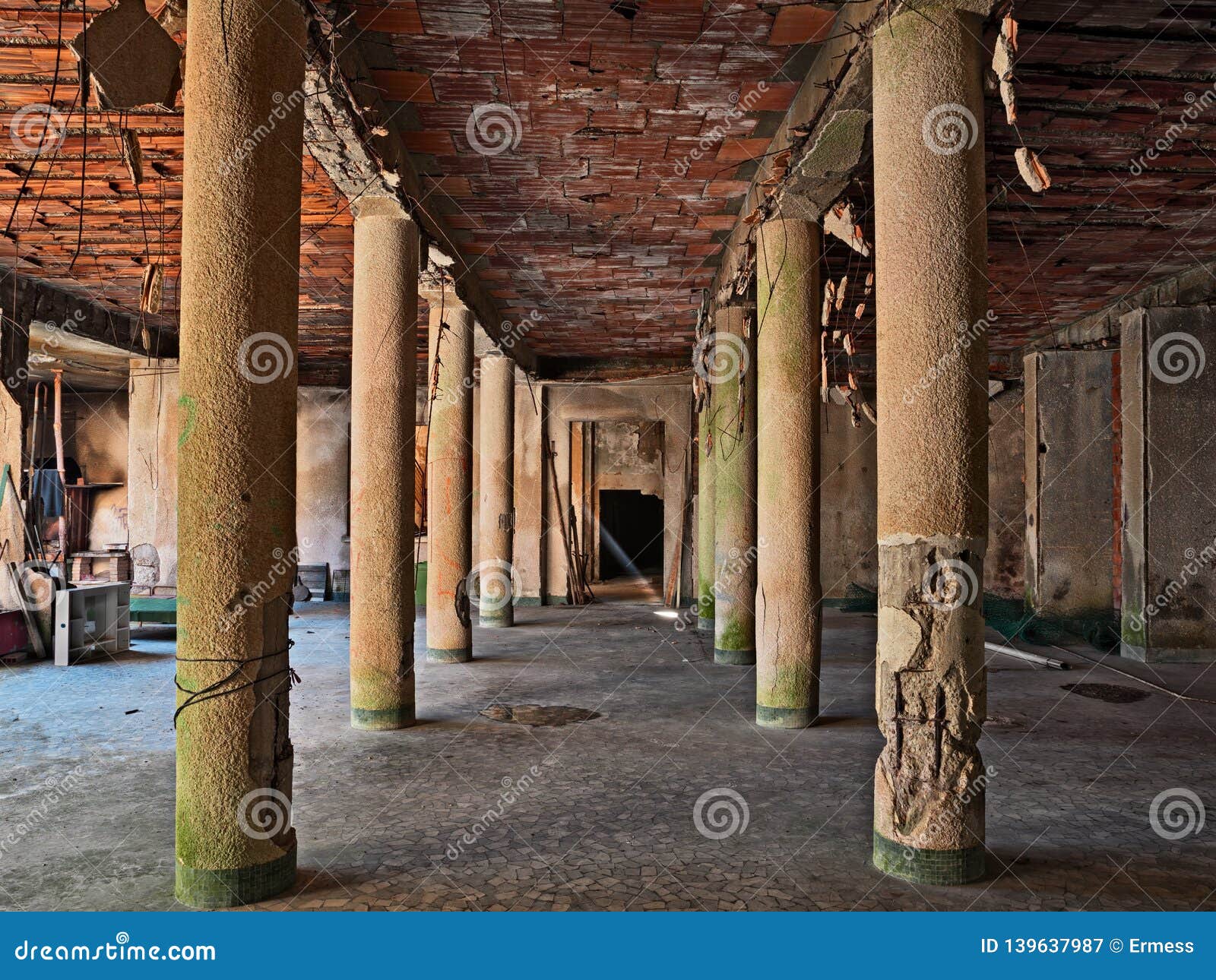 Abandoned And Ruined Sulfur Extraction Oven At Sao Domingos Mine Stock ...