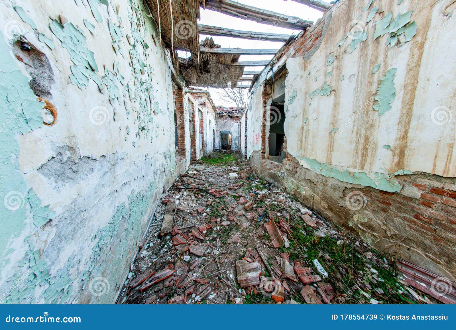 Abandoned Ruins of an Old Dilapidated Building Stock Image - Image of ...