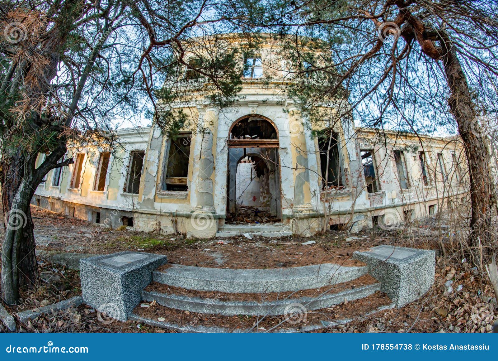 Abandoned Ruins of an Old Dilapidated Building Stock Photo - Image of ...