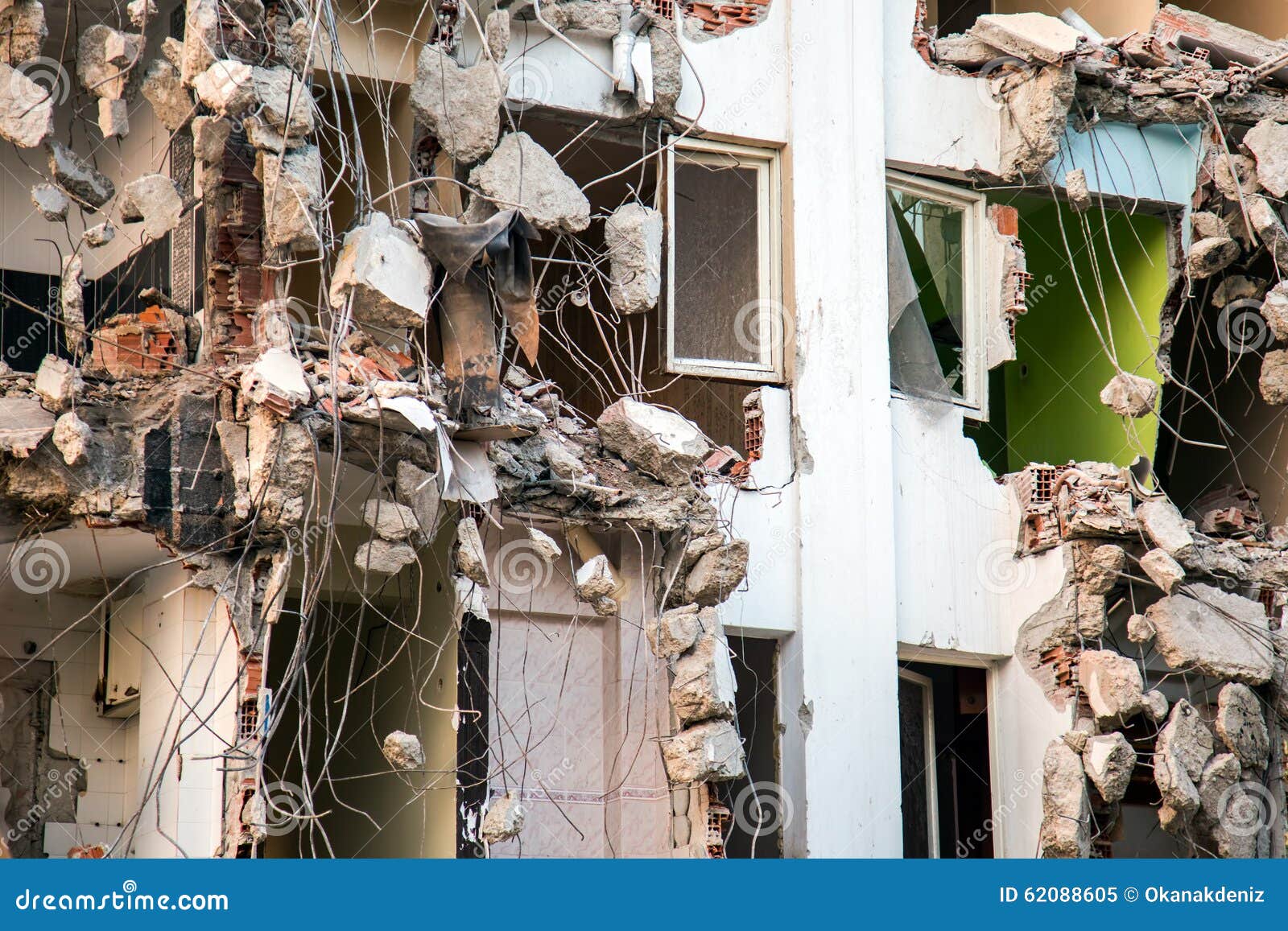 Abandoned Rundown Building Construction Area Stock Image - Image of ...