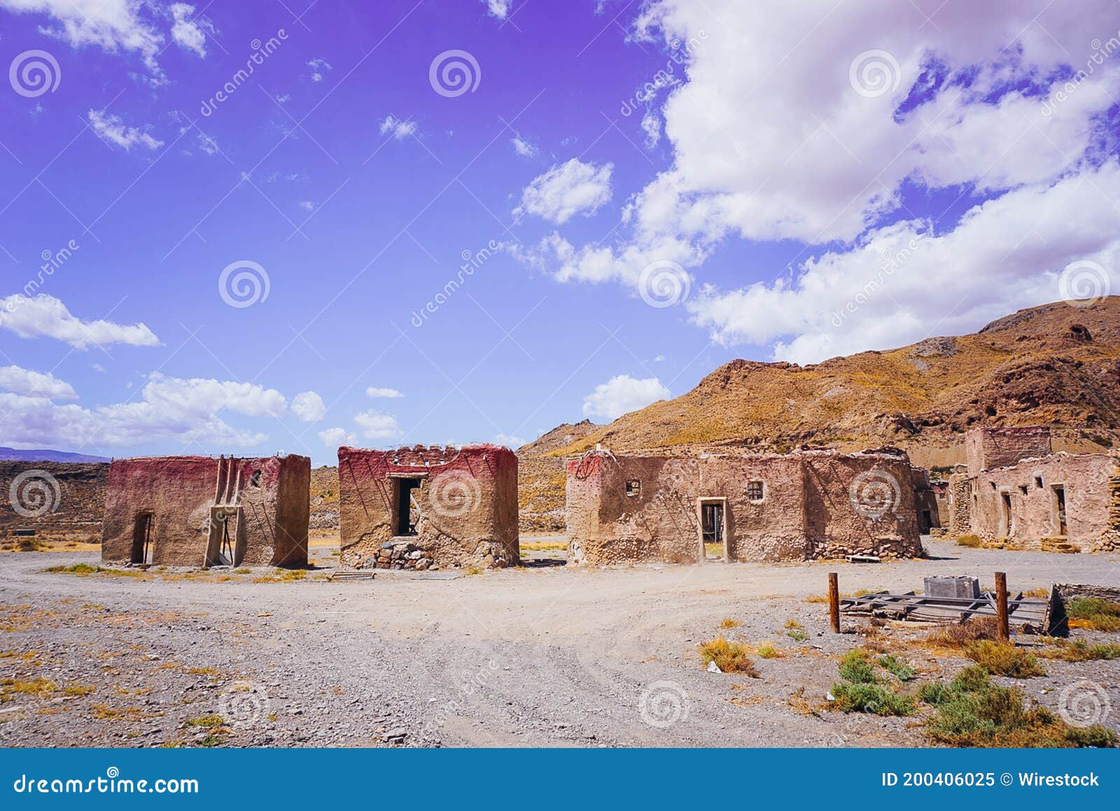 Abandoned Rural Area in a Dry Field during Daylight Stock Image - Image ...