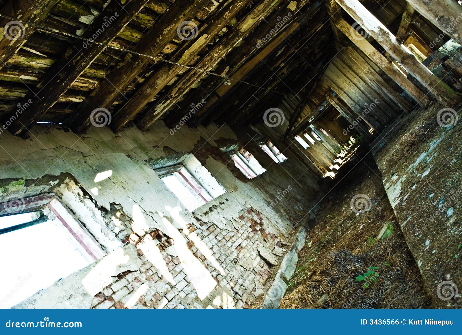 Abandoned Russian cow barn stock photo. Image of ruined - 3436566