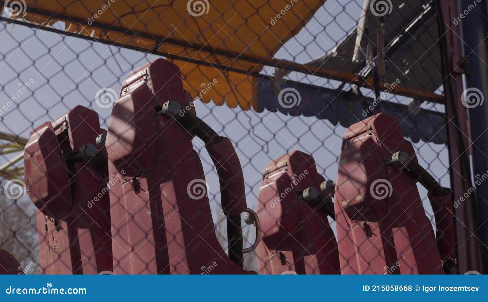 An Abandoned, Rust-covered Roller Coaster Ride in an Abandoned ...