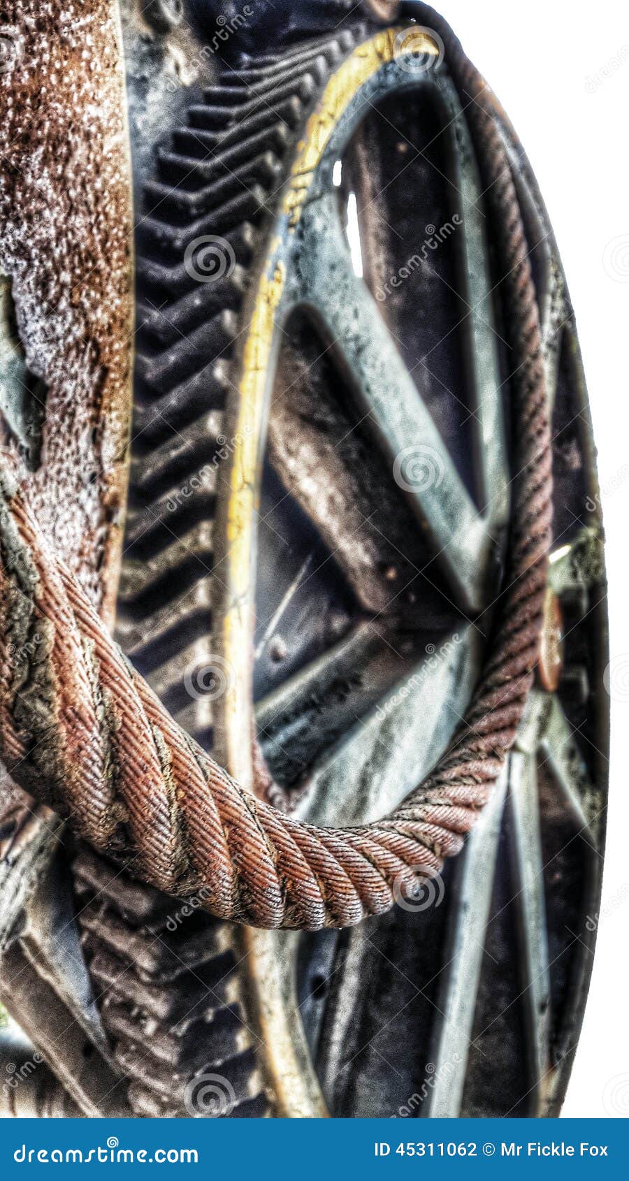 Abandoned stock photo. Image of pulley, cable, rusted - 45311062