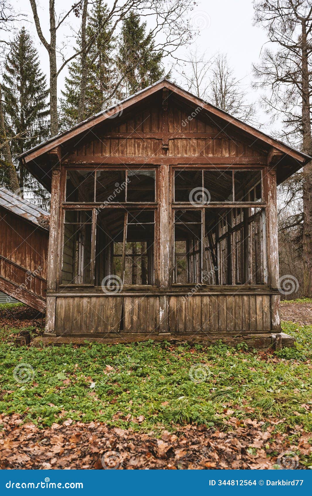Abandoned Rustic Cabin with Weathered Wood Stock Photo - Image of ...