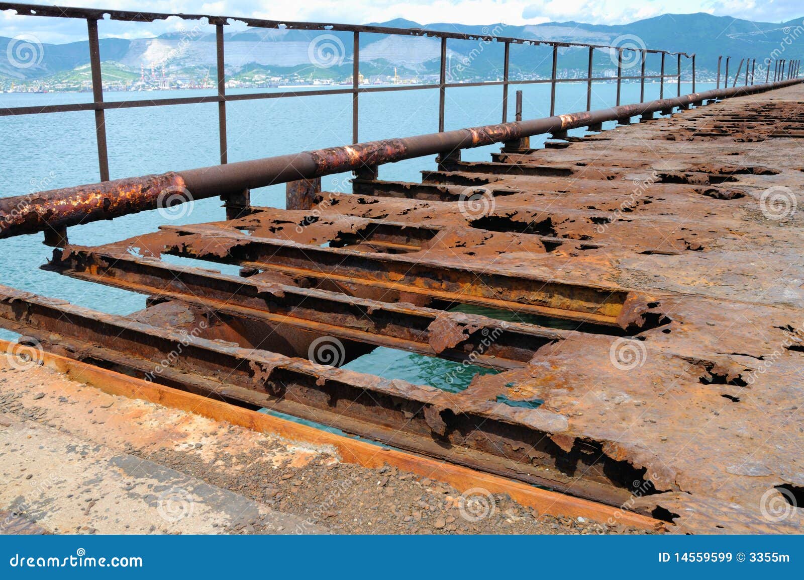Abandoned and rusty bridge stock image. Image of scenics - 14559599