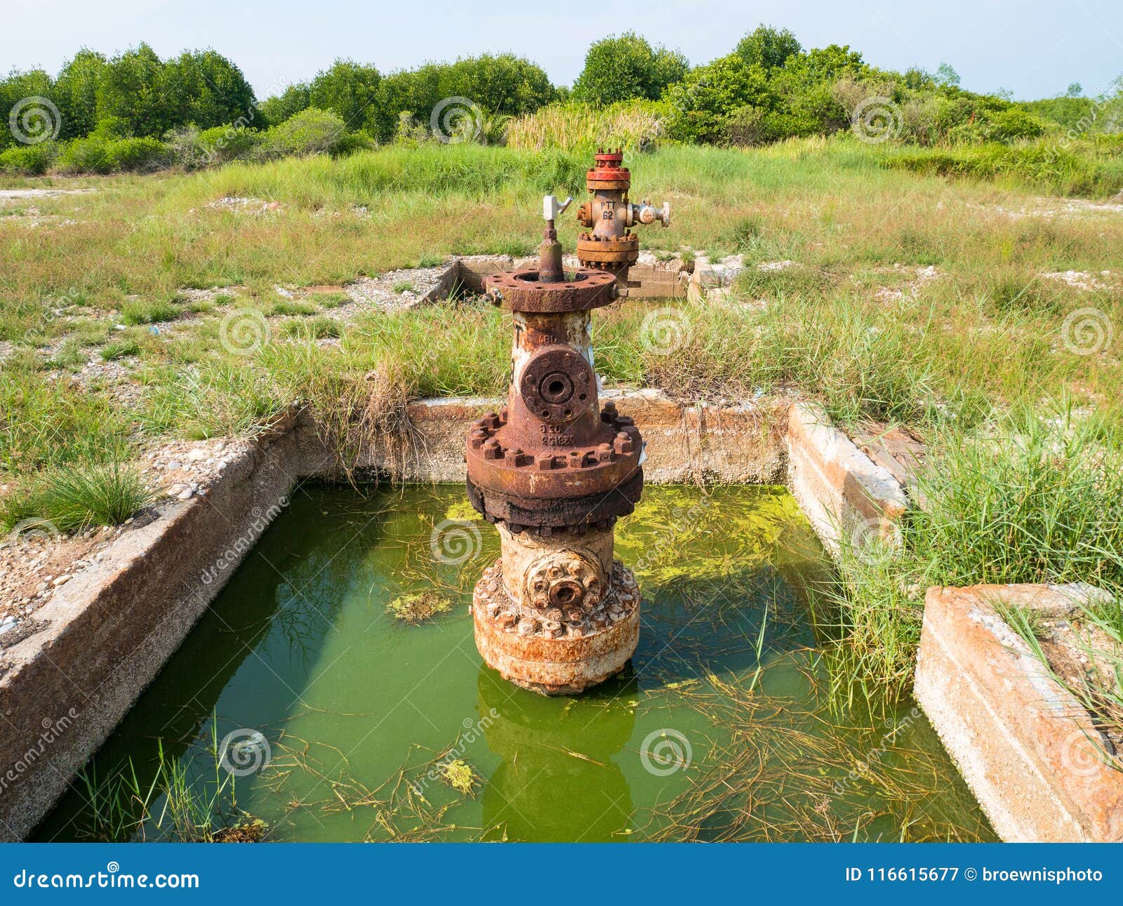 Rusty Old Oil Pipe in Oilfield Stock Image - Image of people, natural ...