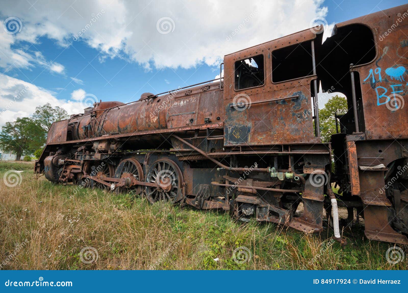 Abandoned Rusty Steam Locomotive Stock Photo - Image of depot, dramatic ...