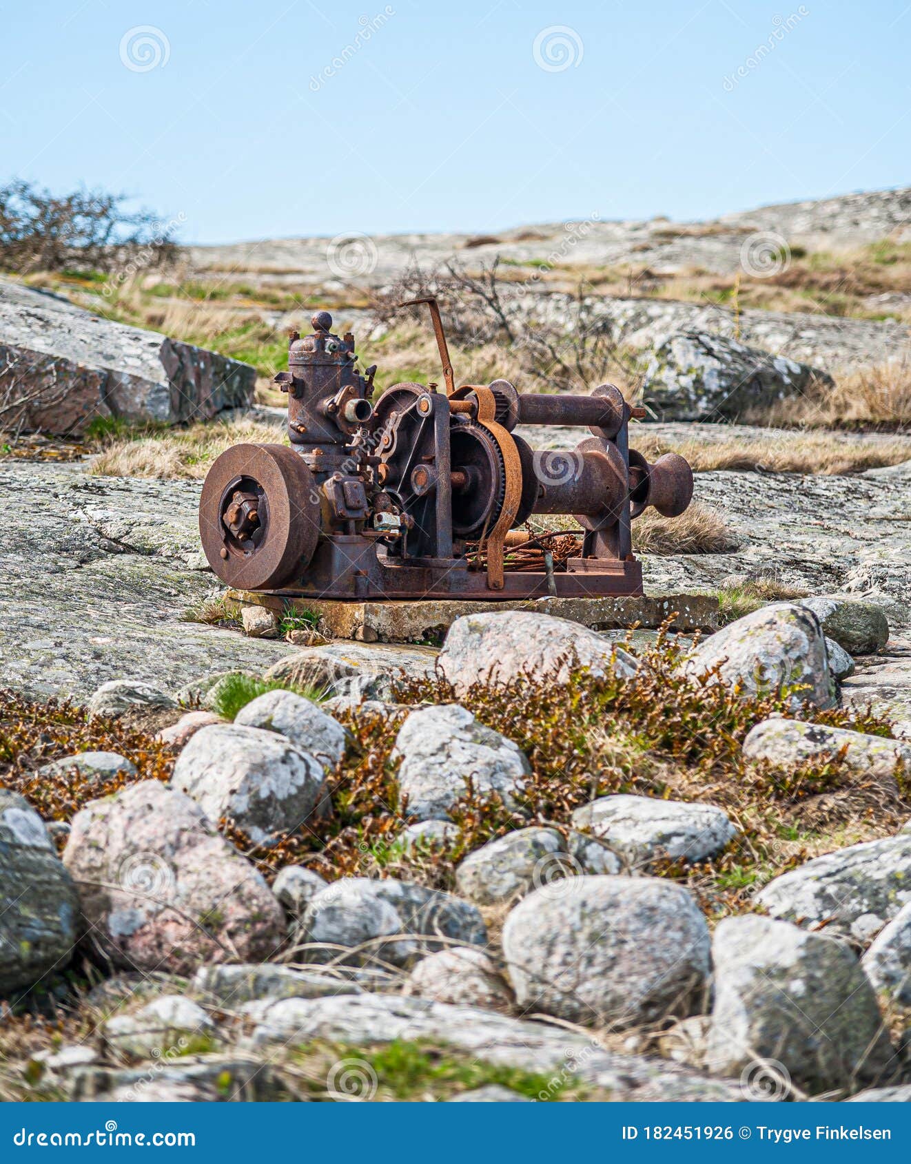 An Abandoned And Rusty Winch Stock Photography | CartoonDealer.com ...