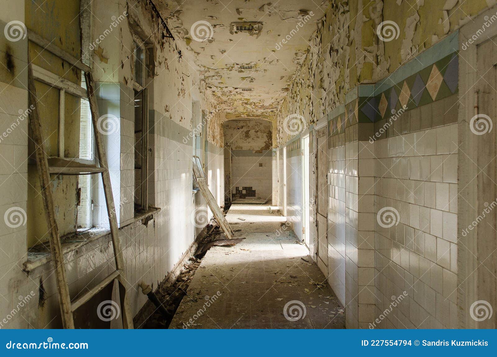 Old Abandoned Sanatorium And Hospital. Soviet Architecture Royalty-Free ...