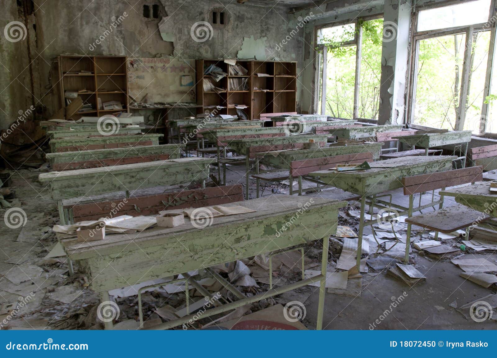 Abandoned school stock photo. Image of inside, chernobyl - 18072450