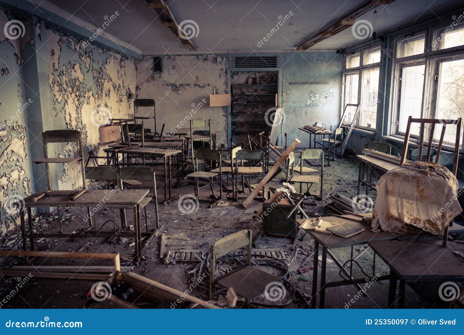 Chernobyl - Abandoned Basketball Court Stock Image | CartoonDealer.com ...