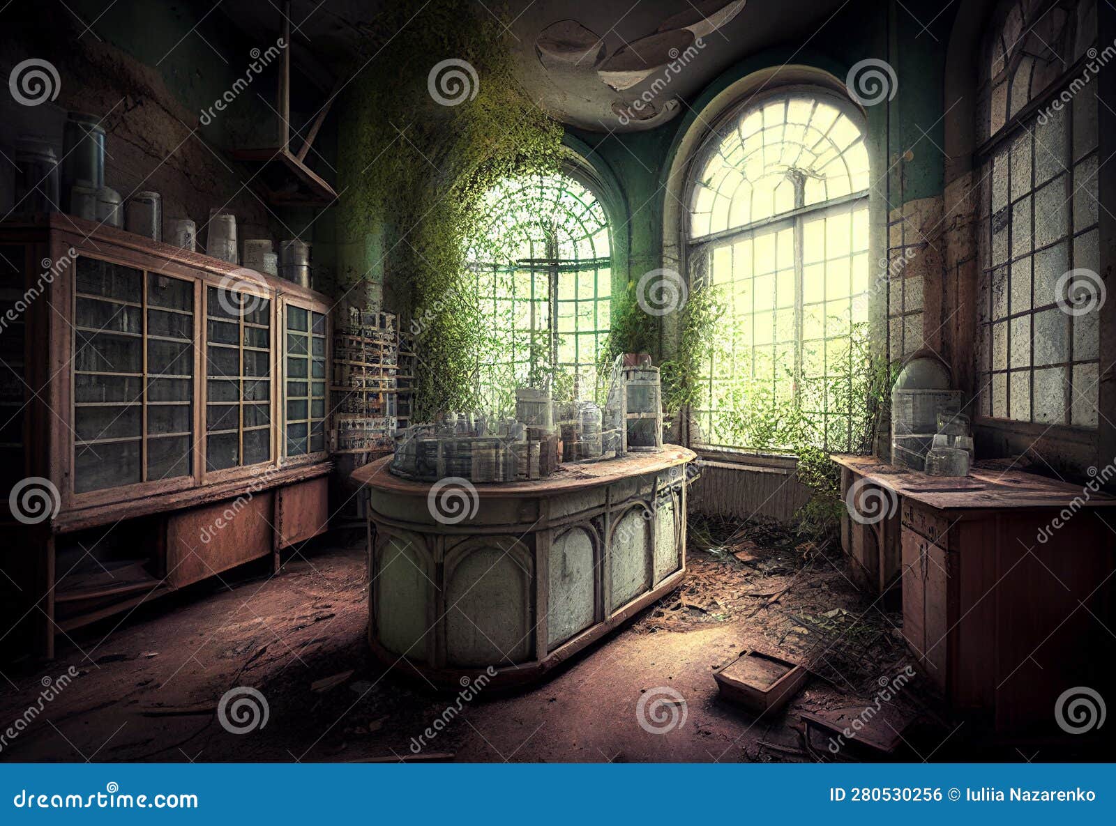 Abandoned Scientific Laboratory. AI Generated Stock Photo - Image of ...