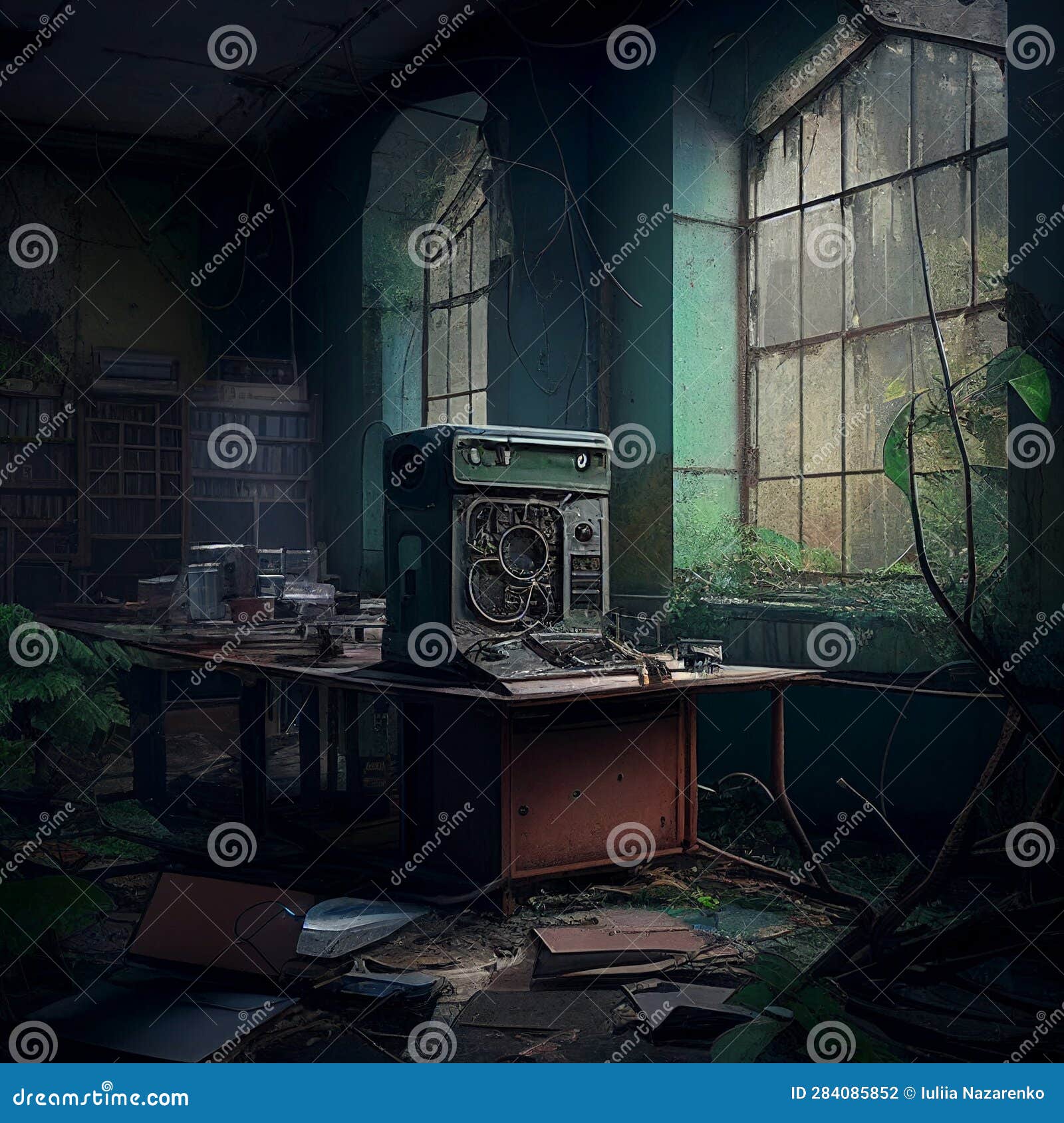 Abandoned Scientific Laboratory. AI Generated Stock Illustration ...