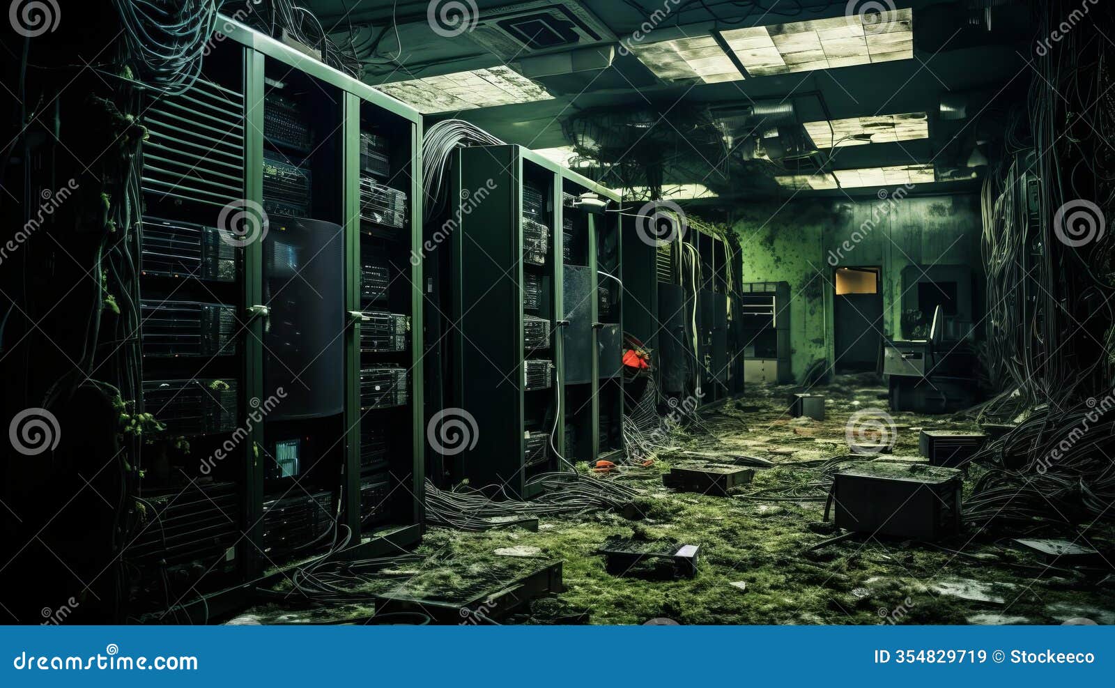 Abandoned Server Room Awaits Renovation With Tangled Wires Everywhere ...