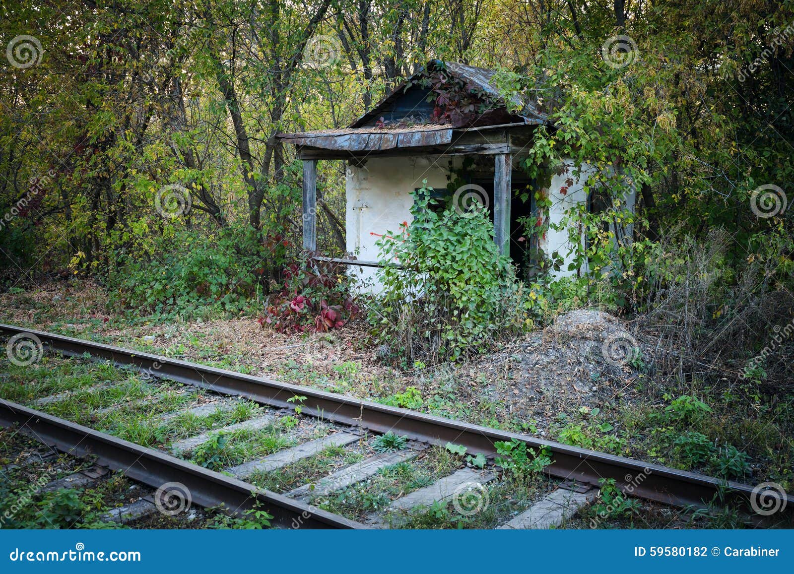 Abandoned Shack Stationmaster Stock Photo - Image of tracks, shebang ...