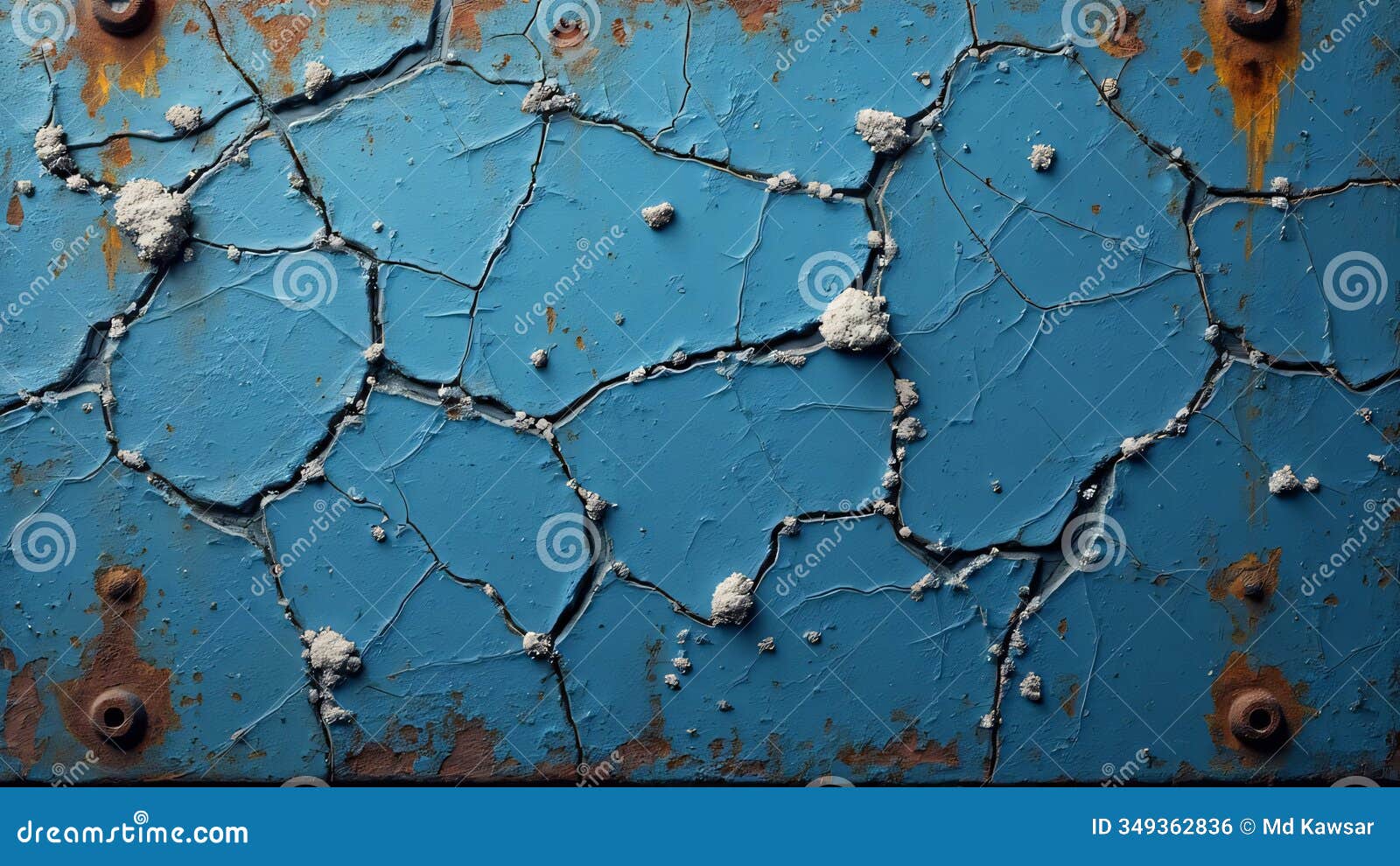 Abandoned Ship Hull, Cracked Blue Paint, Rust, High Quality Image Stock ...