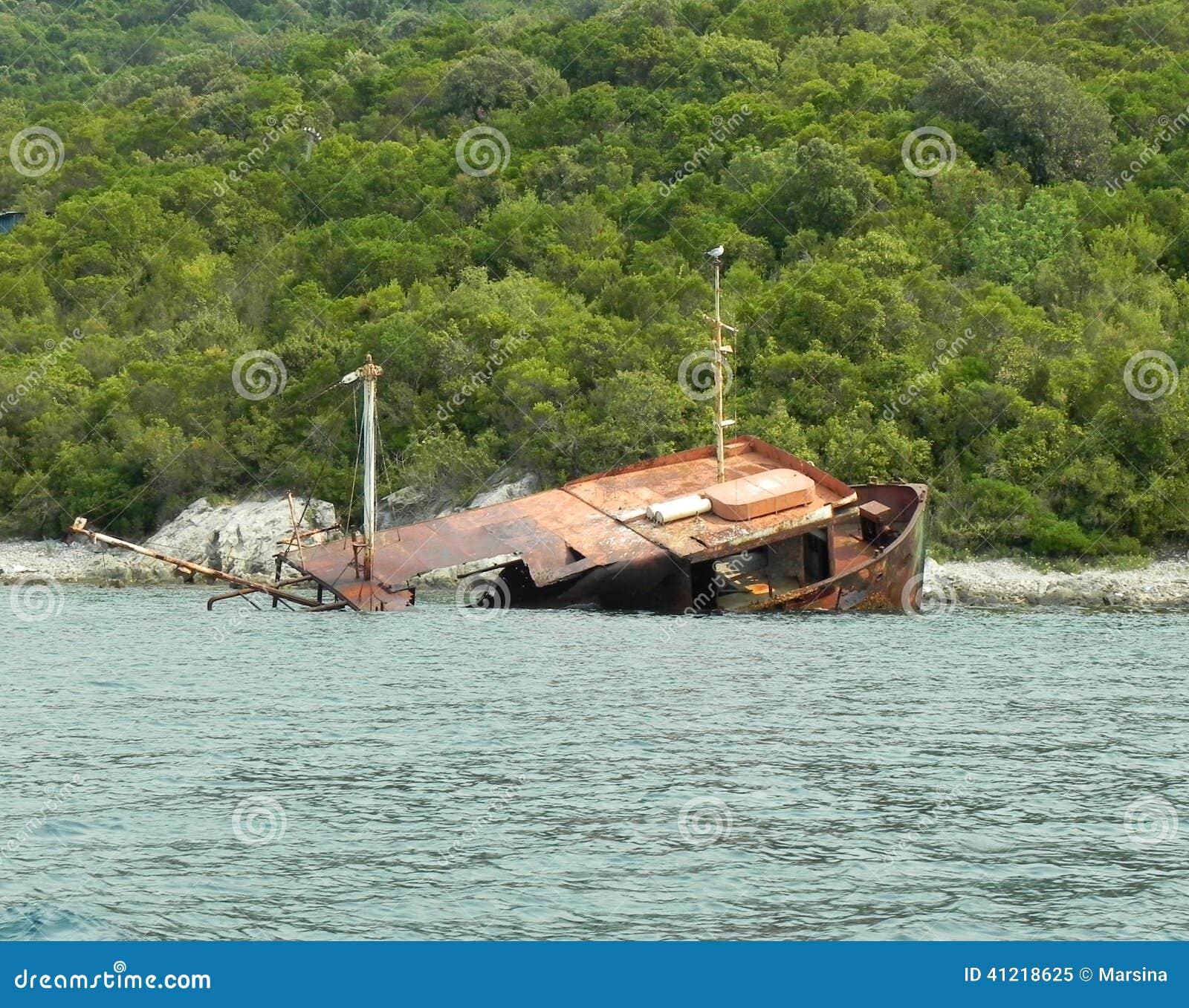 Abandoned sinking old ship stock image. Image of neglected - 41218625