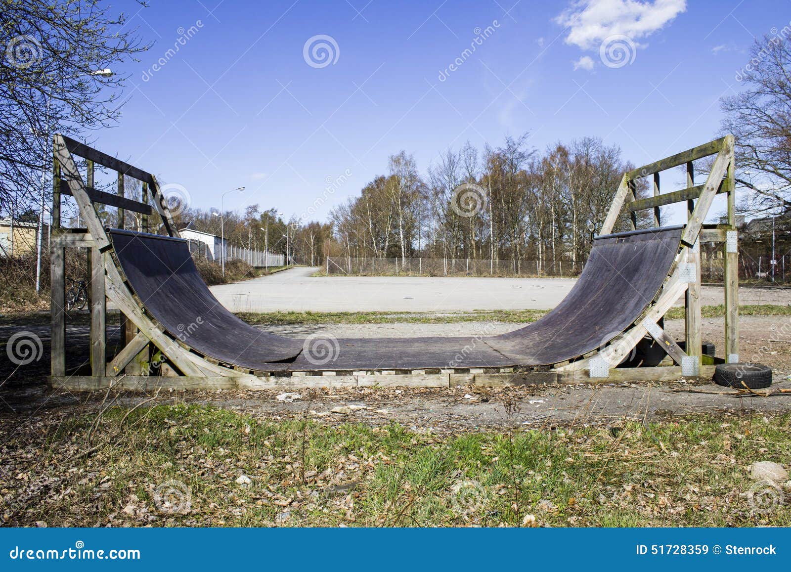Abandoned skateboard ramp stock image. Image of pollution - 51728359