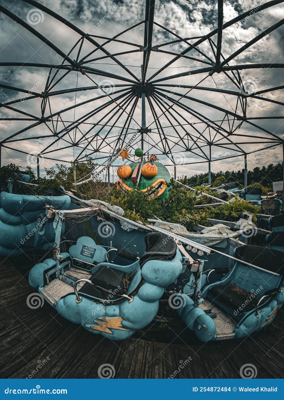 Abandoned Slides on a Cloudy Day. Editorial Stock Image - Image of ...