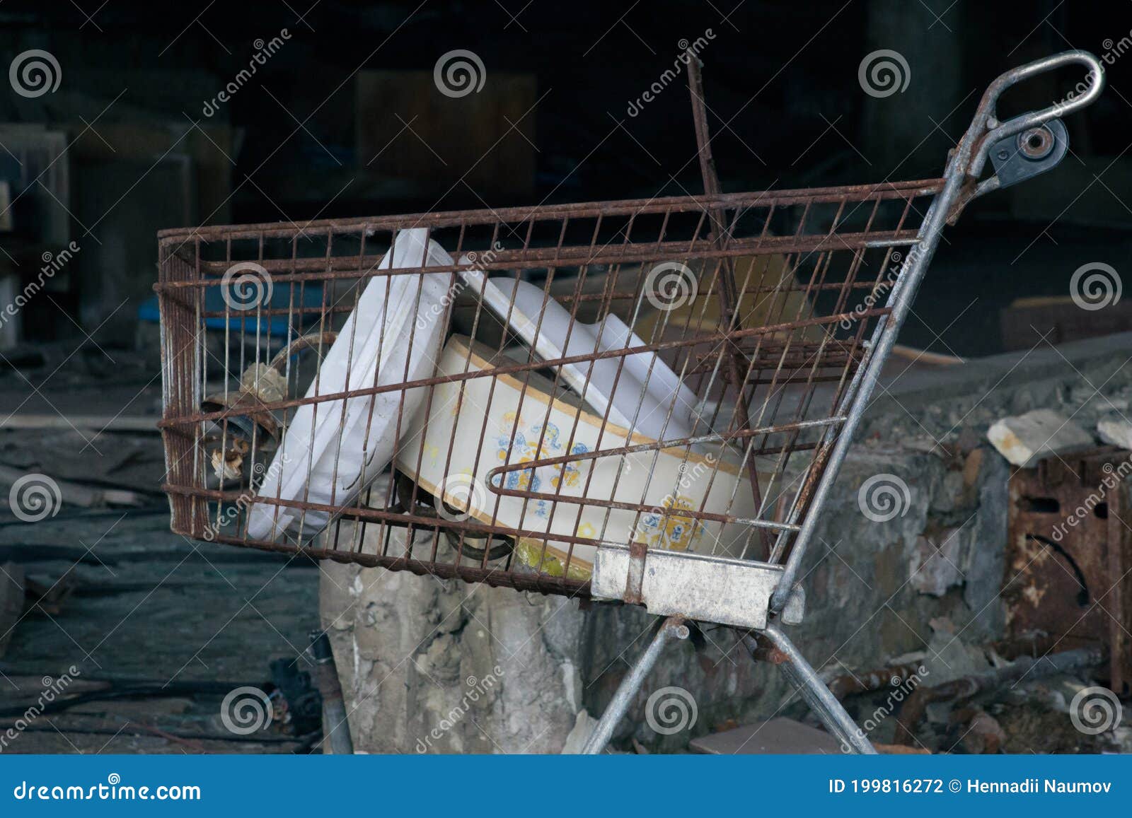 Abandoned Soviet Supermarket in Pripyat in Chernobyl Stock Photo ...