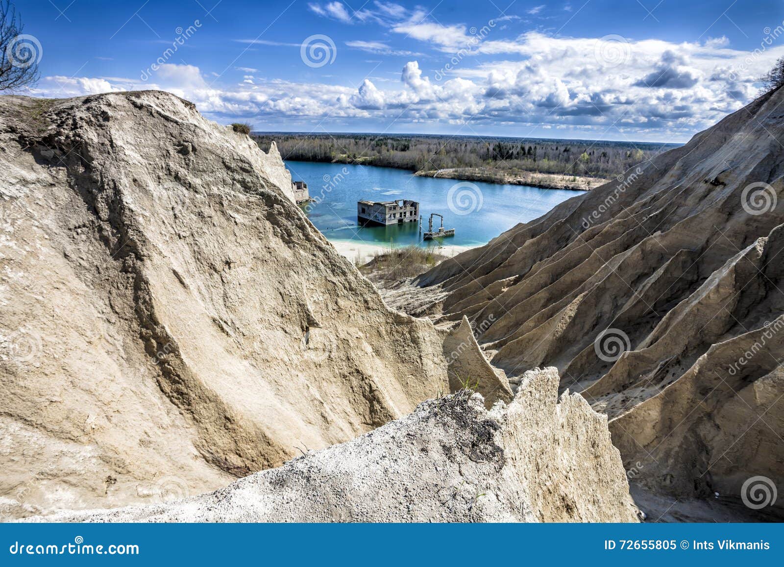 Abandoned Soviet Time Prison in Rummu Quarry Stock Image - Image of ...