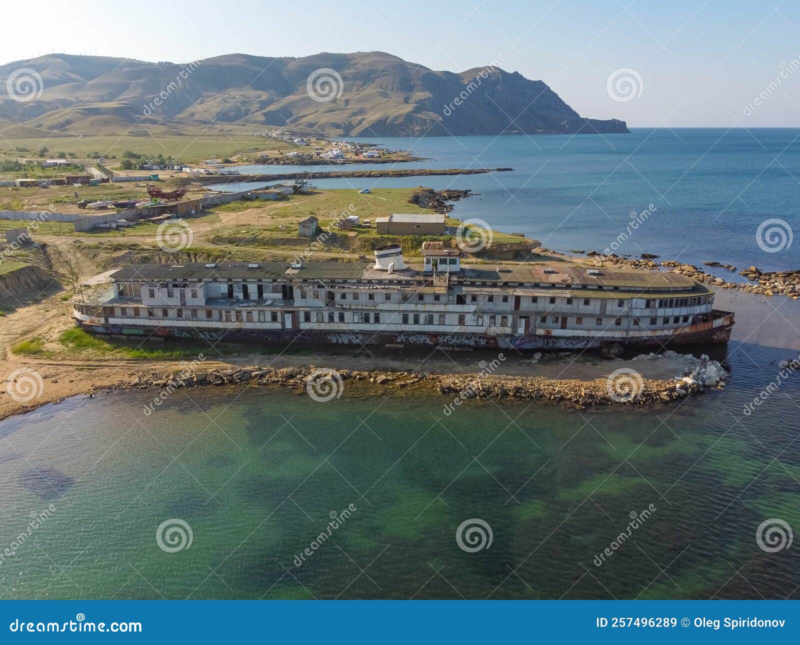 Abandoned Steamer Stranded, Rusty Old Cruise Steamer, Ship Skeleton ...