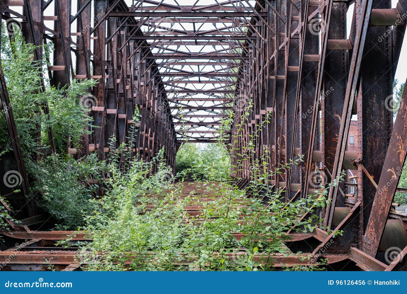Abandoned Steel Bridge - Rusted Steel Beam Construction Stock Photo ...