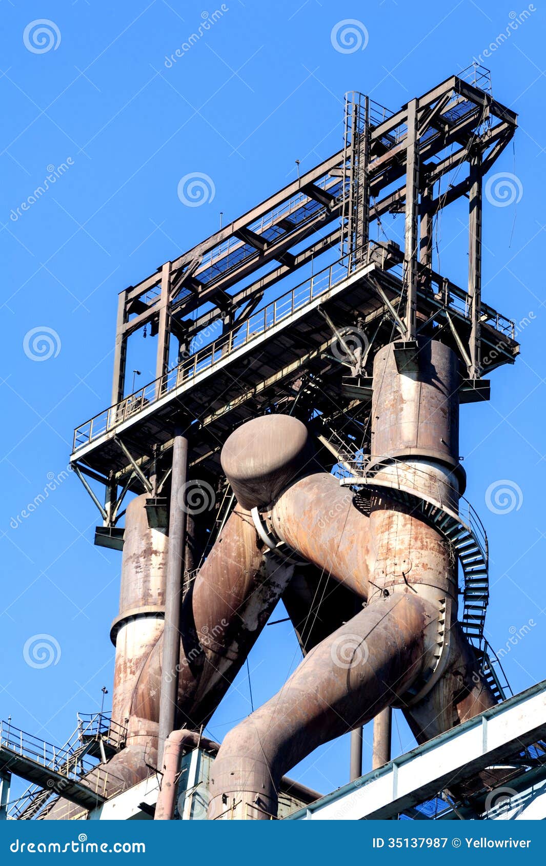 Abandoned steel works stock image. Image of rusted, background - 35137987