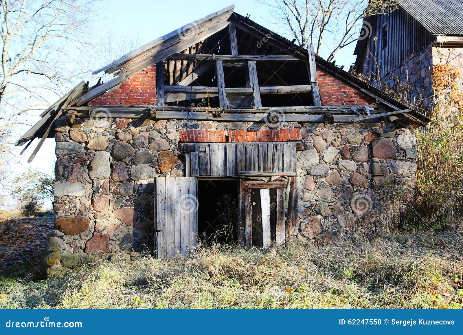 Abandoned stone building stock photo. Image of house - 62247550