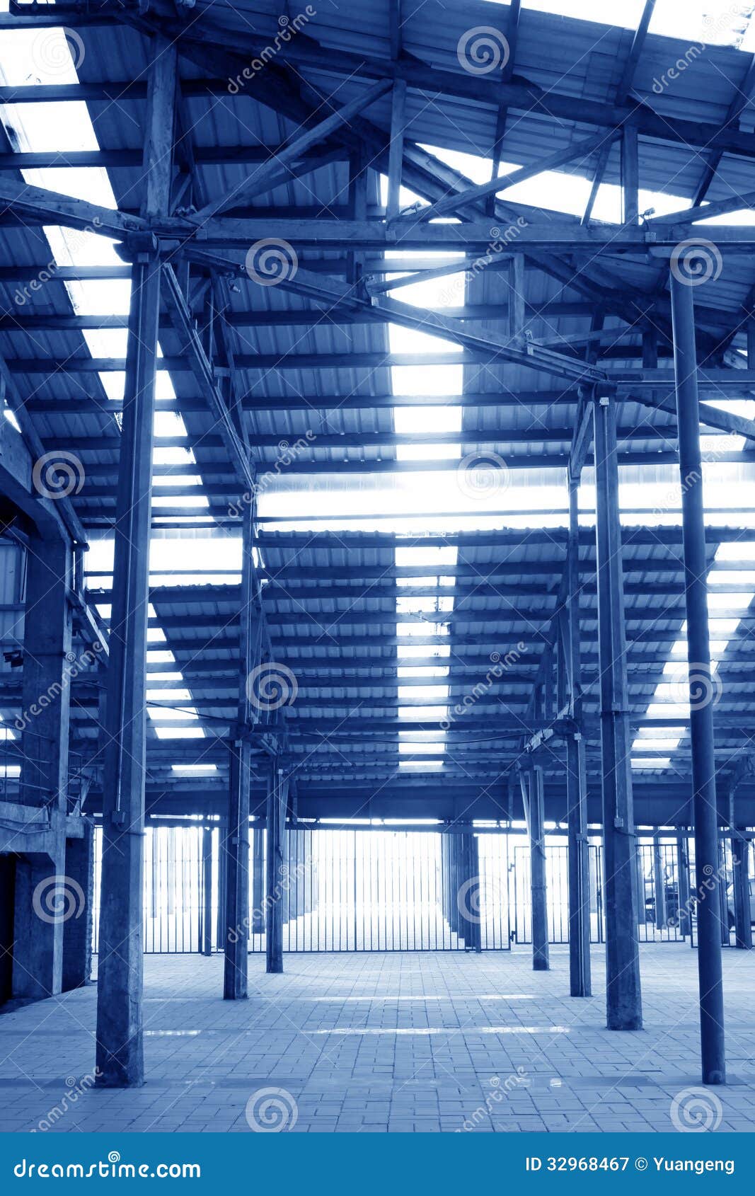 Abandoned Storage Space in a Factory Stock Image - Image of sturdy ...