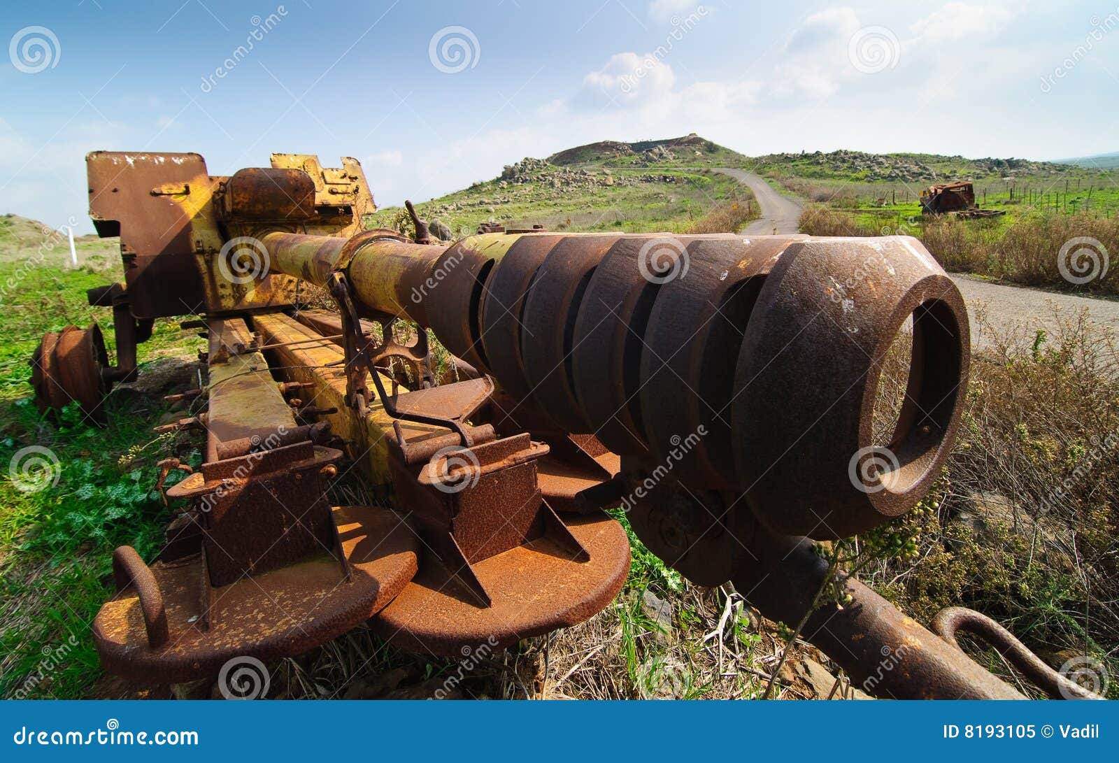Abandoned Syrian Gun on Golan Heights Stock Image - Image of middle ...