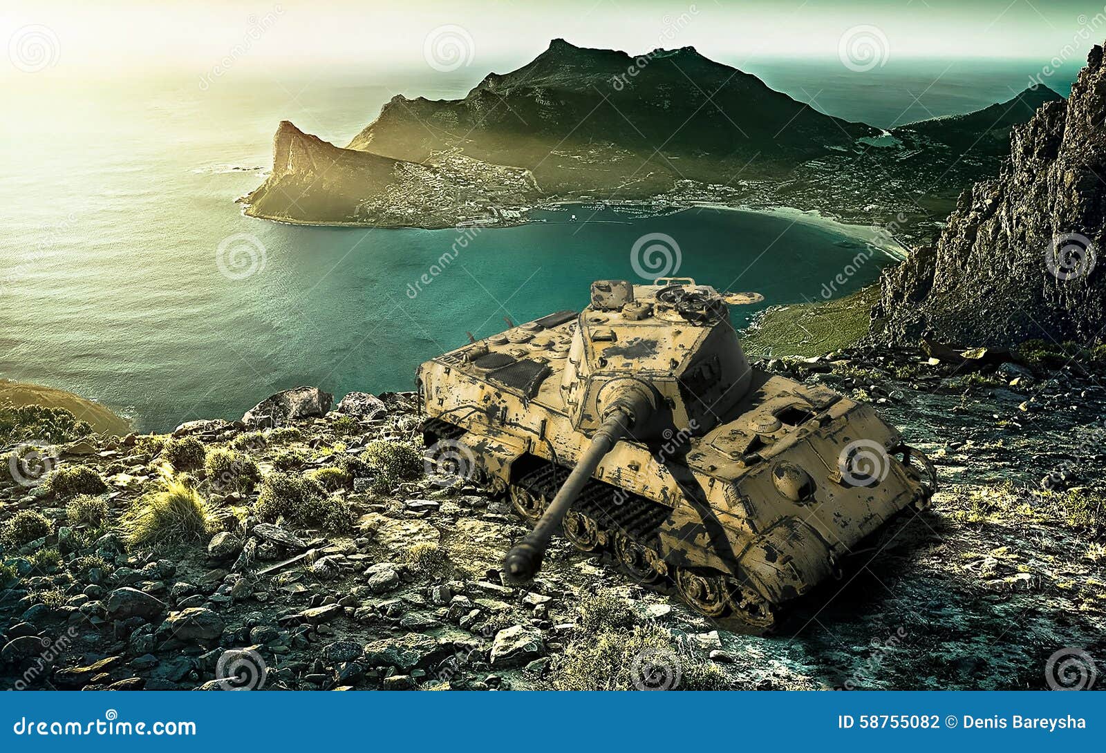 Abandoned tank stock photo. Image of area, mountains - 58755082