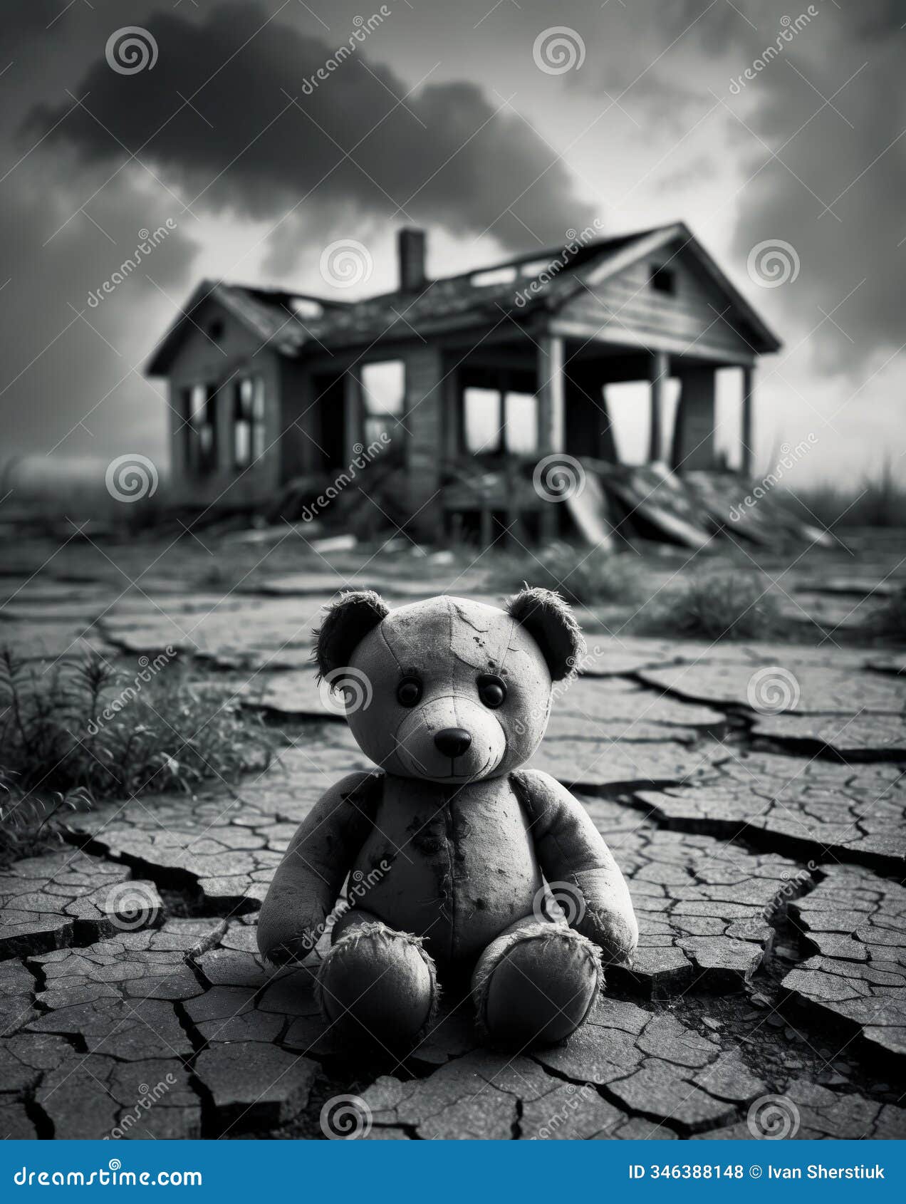 Old Hut. A Collapsed House With An Old Fence. Abandoned House. Stock ...