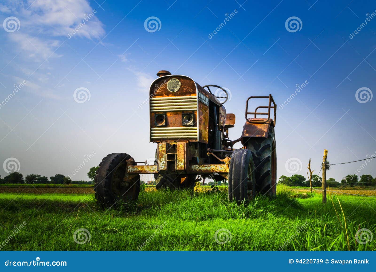Abandoned Tracktor stock image. Image of fair, grow, harvester - 94220739