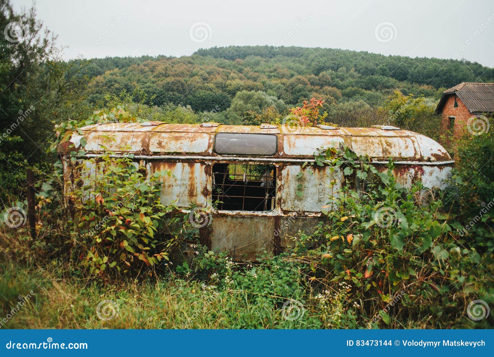Abandoned Trailer in the Woods Stock Photo - Image of quiet, loneliness ...