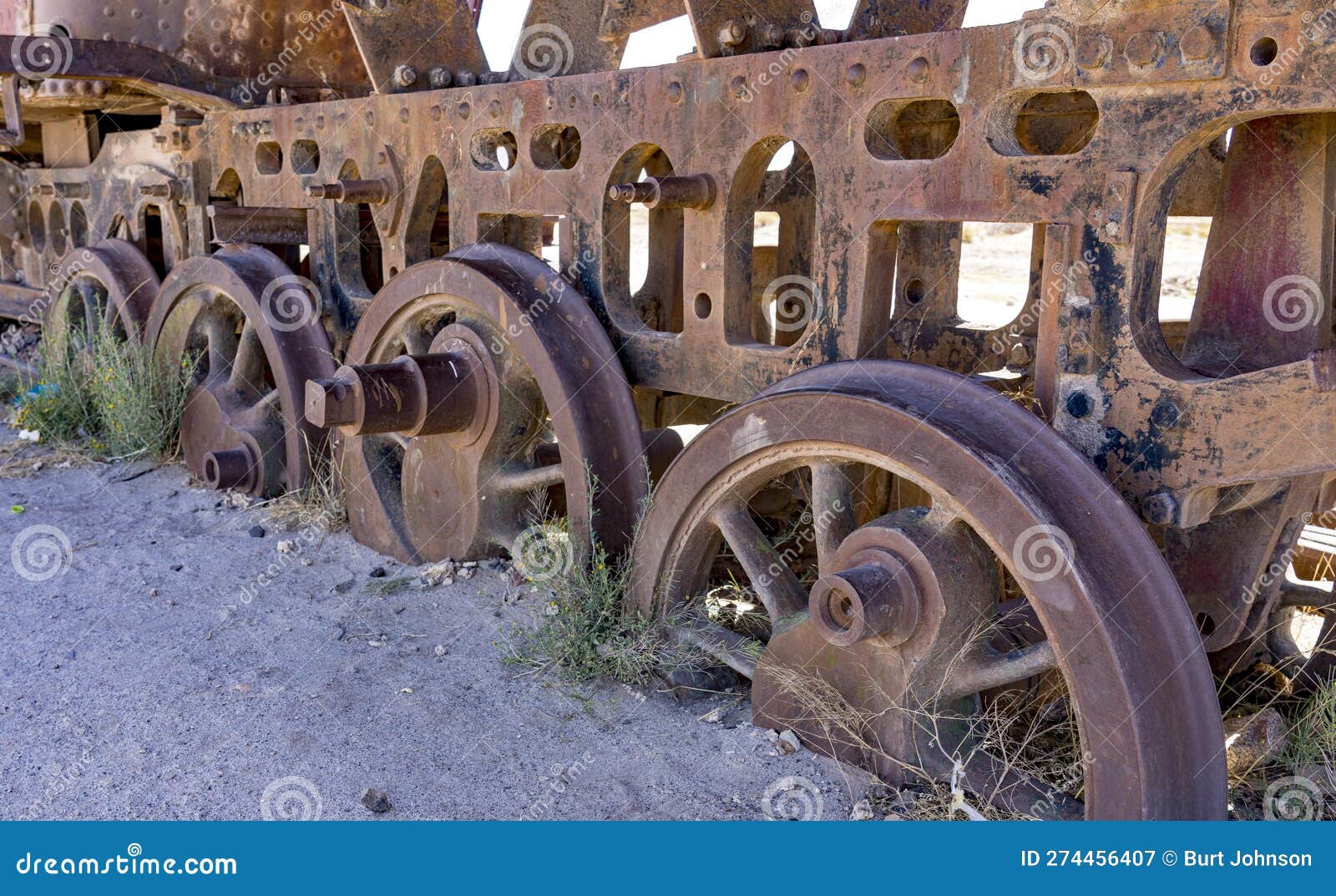 Abandoned Train at the Train Graveyard in the Bolivia Salt Flats Stock ...