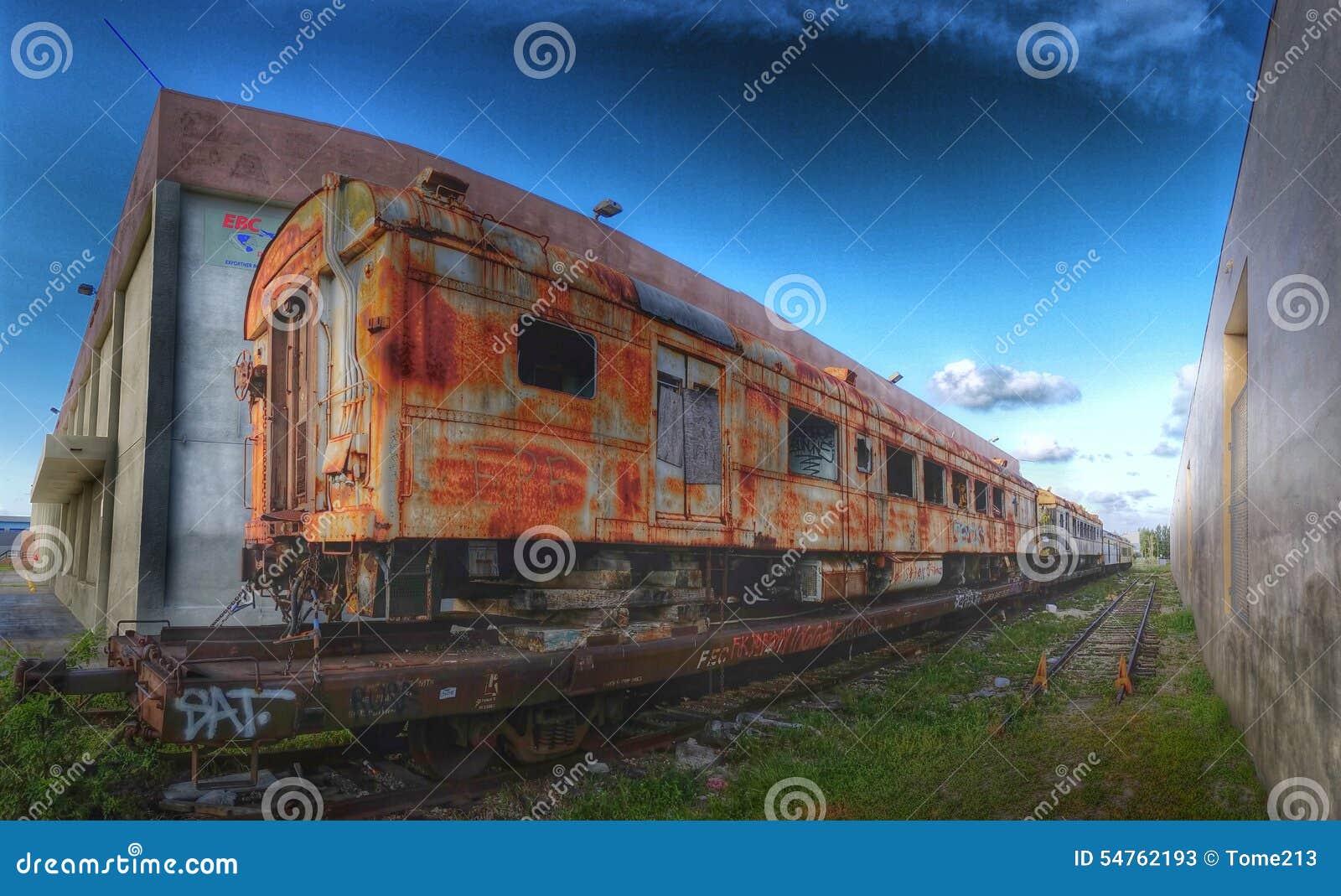 Abandoned train editorial stock photo. Image of railcar - 54762193
