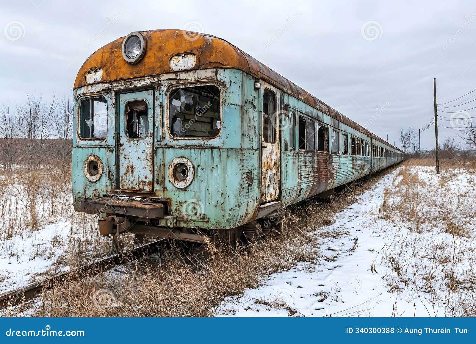 Abandoned Train: Forgotten Tracks In The Forest Stock Image ...