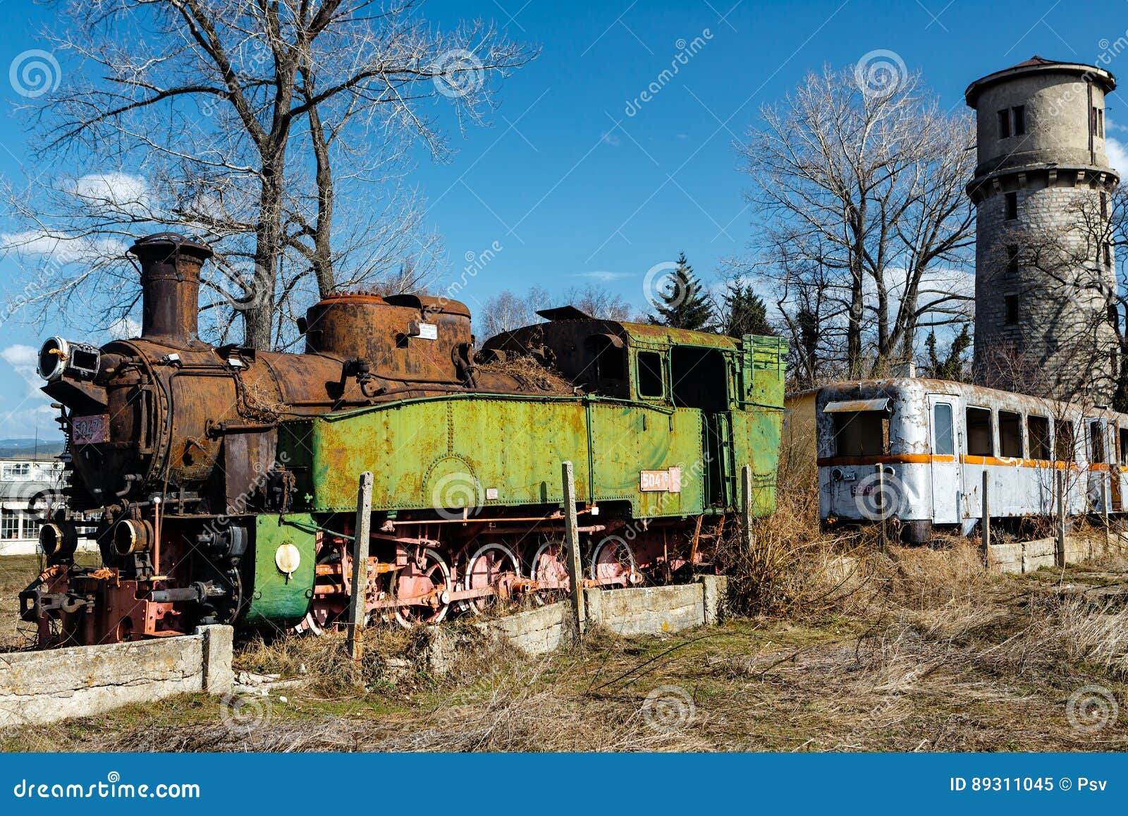 Old And Rusty Steam Locomotive Editorial Image | CartoonDealer.com ...