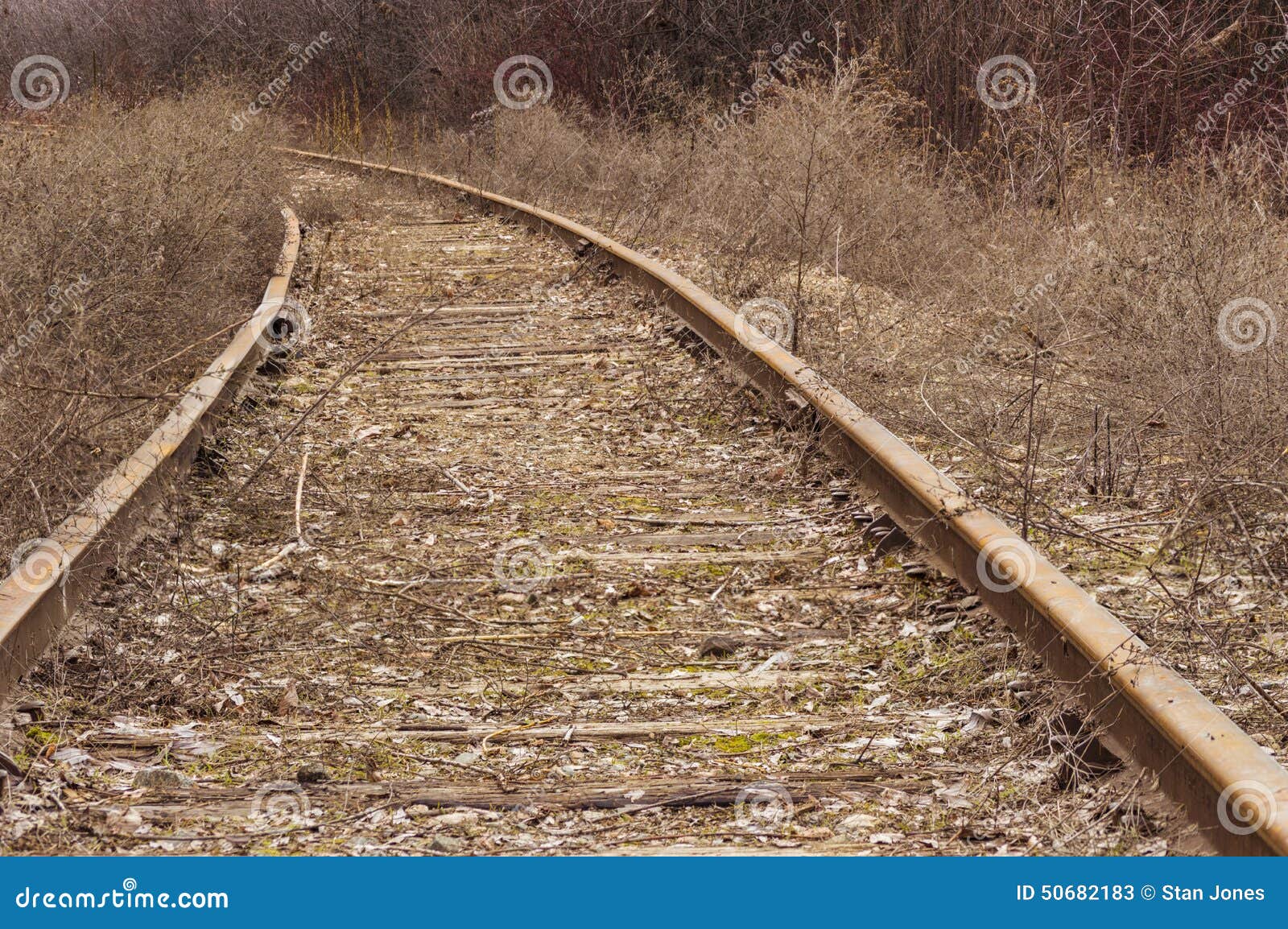 Abandoned Train Tracks stock image. Image of loneliness - 50682183