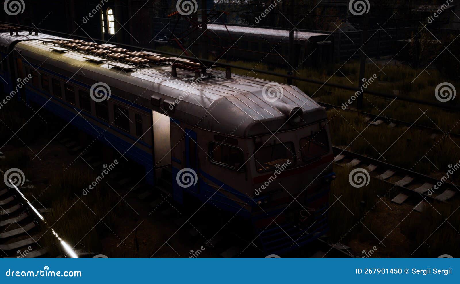 Abandoned Train Yard with Old and New Trains Stock Photo - Image of ...