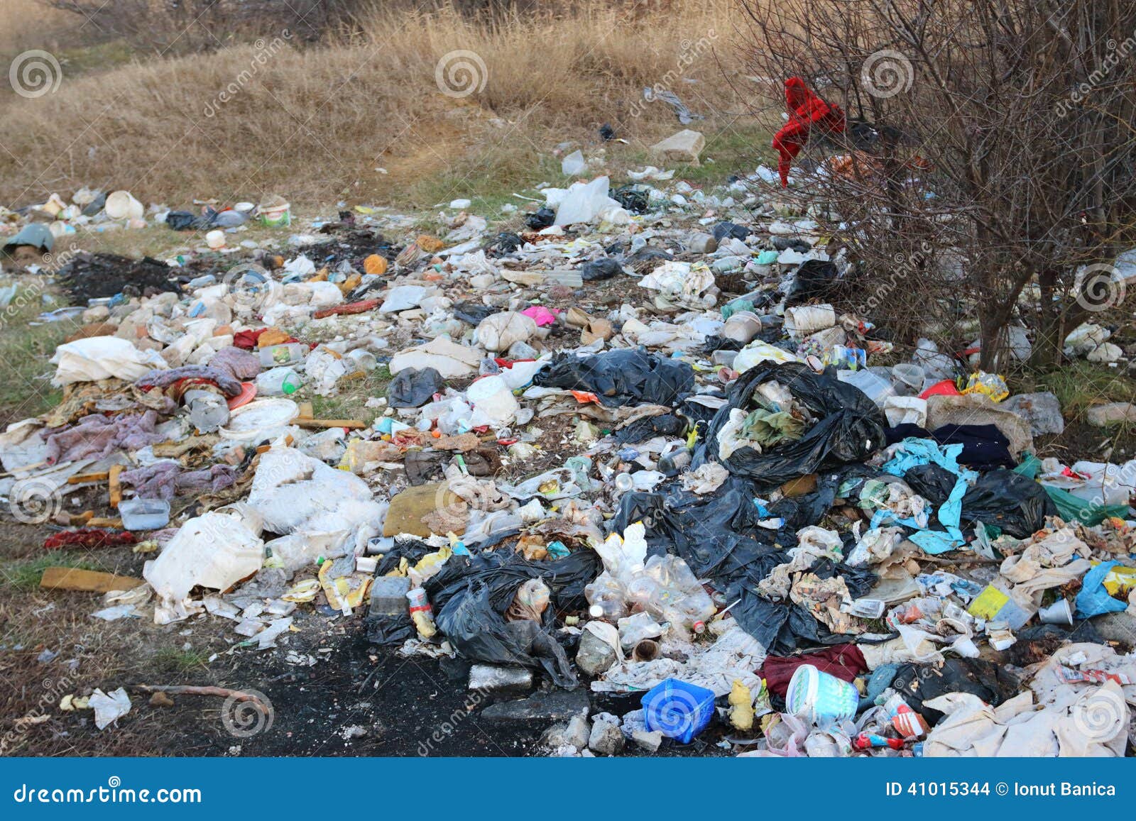 Abandoned trash in nature stock photo. Image of textile - 41015344