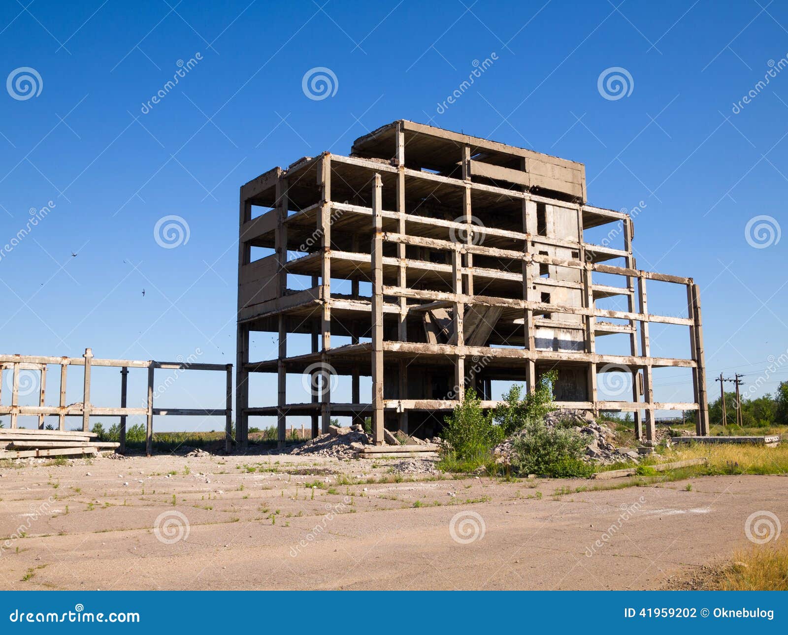 Abandoned Unfinished Building Stock Photo - Image of industry ...