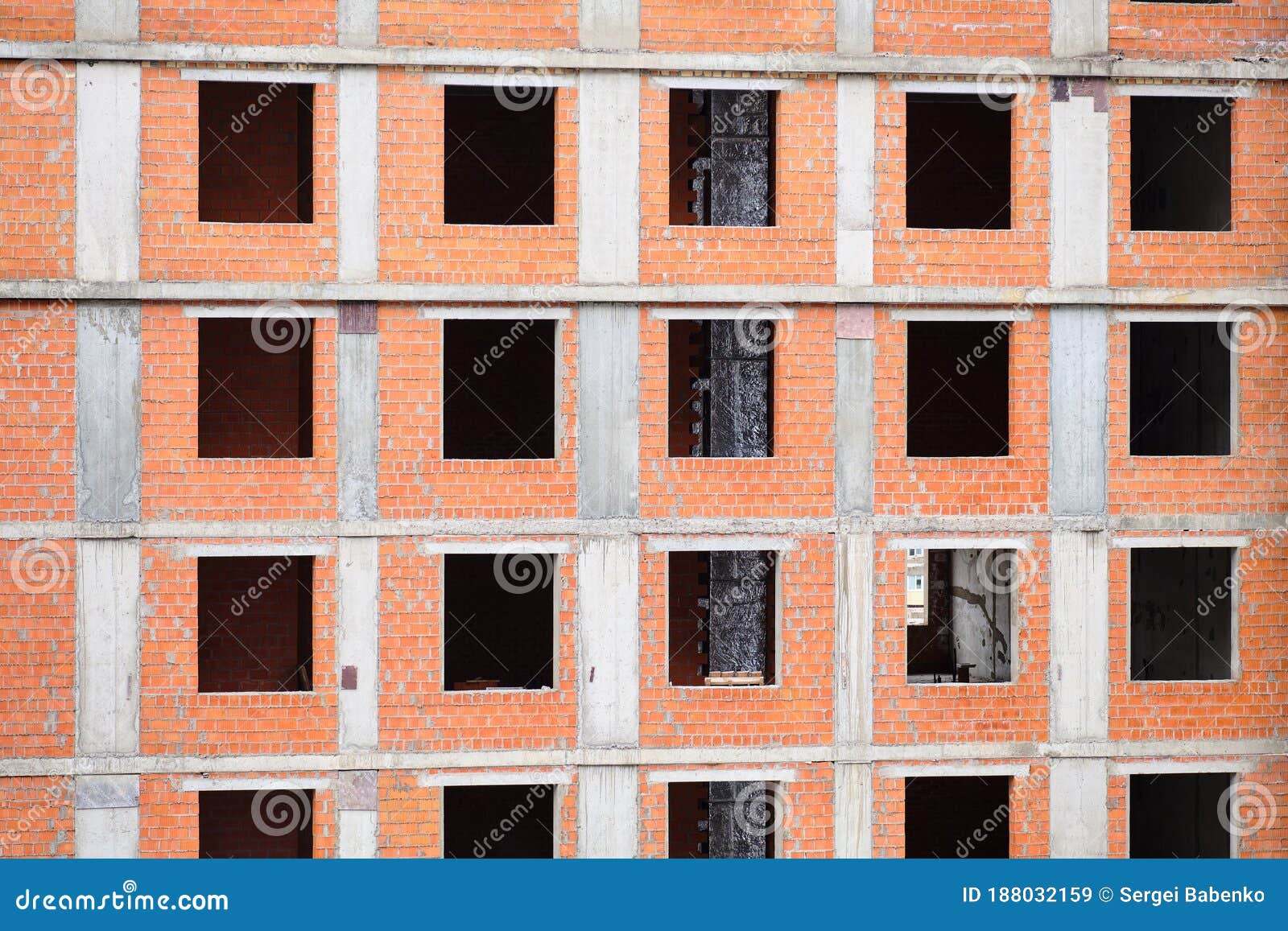 Abandoned and Unfinished Building with No Windows Stock Image - Image ...