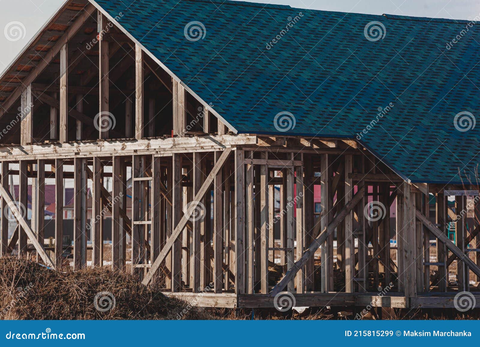 Abandoned Unfinished Empty House No Windows, Abandoned Construct Stock ...