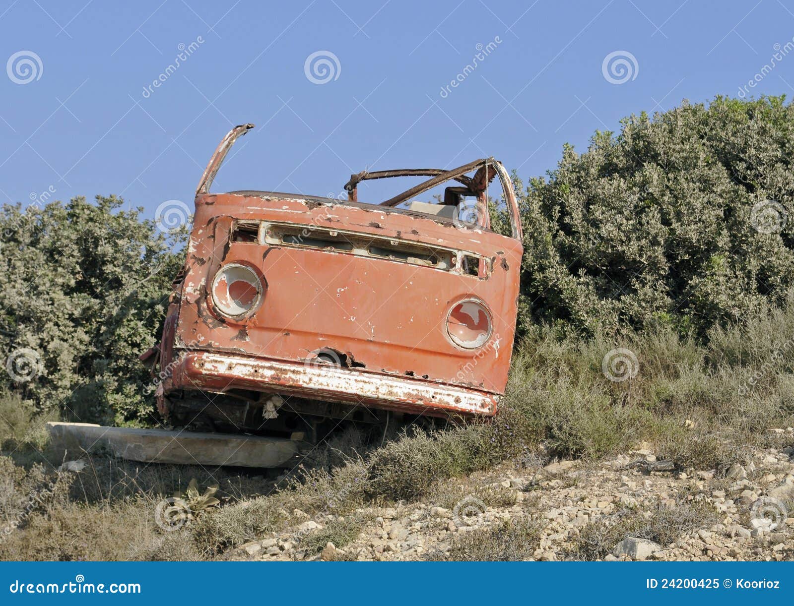 Abandoned van wreck stock image. Image of vandalised - 24200425